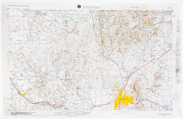 Albuquerque, New Mexico (NI 13-1) Raised Relief Map – BC Nautical