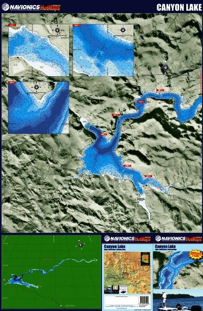 (AZ) Canyon Lake fishing map. – BC Nautical
