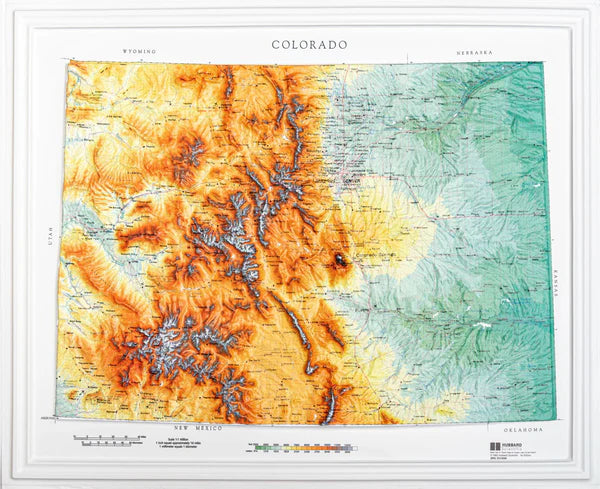 Colorado Raised Relief Map, Raven Style – BC Nautical
